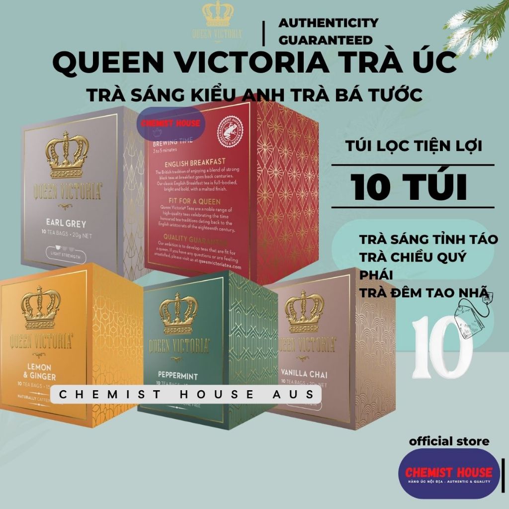 [10 Bags] Queen Victoria Tea Bags Various Australian Tea Bags Earl Gray ...