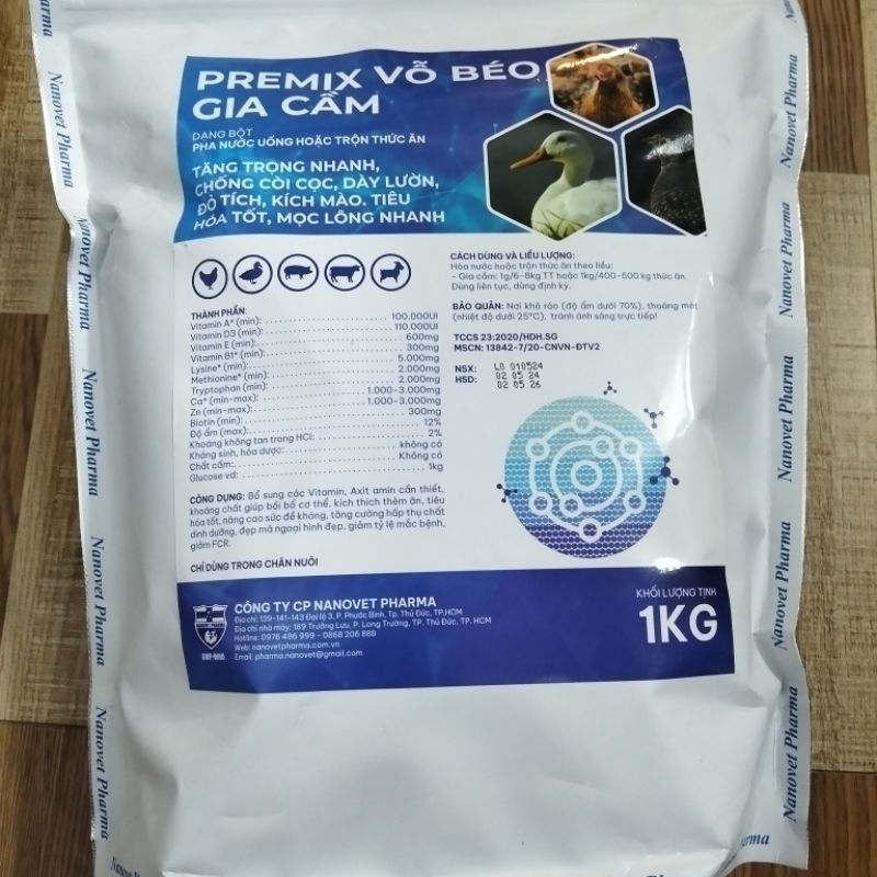 Increase weight of chickens and ducks 1 kg premix with small 100g ...