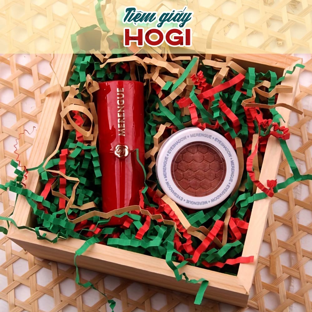 1kg of red, blue, brown shredded straw paper to line HOGI gift boxes ...