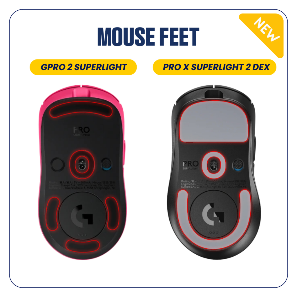Feet Mouse Logitech GPRO 2 LIGHTSPEED, PRO X SUPERLIGHT 2 DEX | Shopee ...