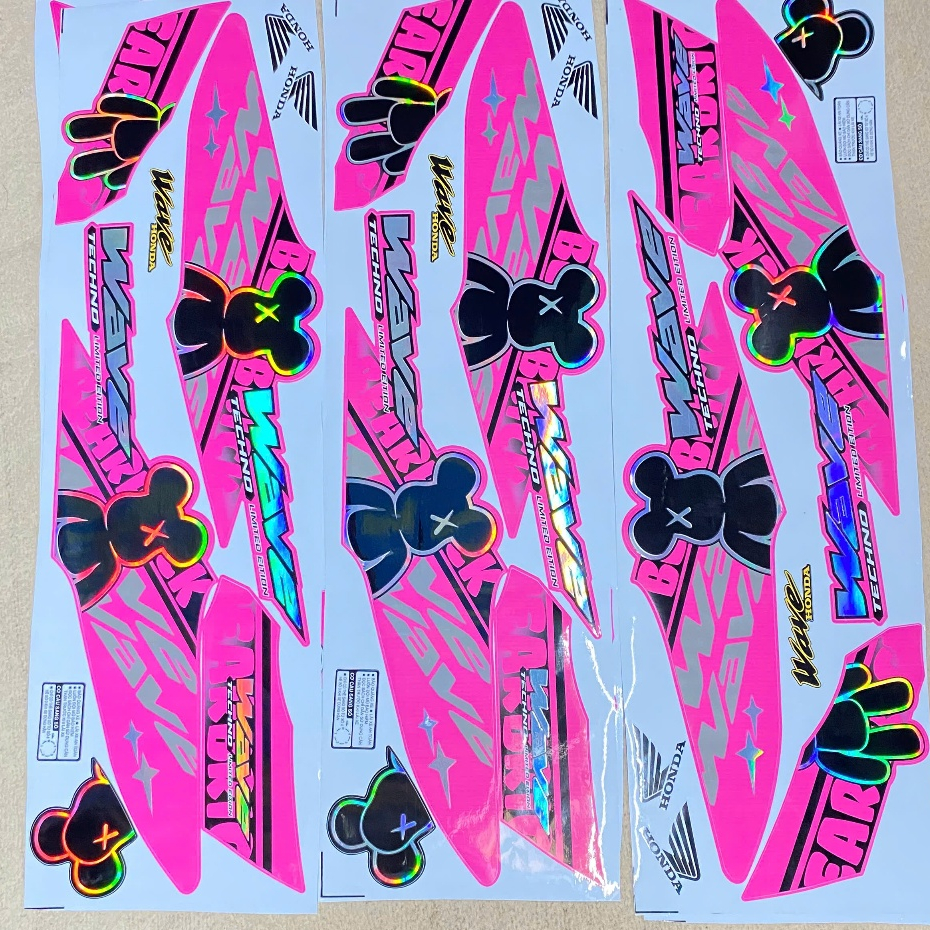 Wave Car Stickers Wave Car Stickers Pink Bearbrick Chromium Matching ...