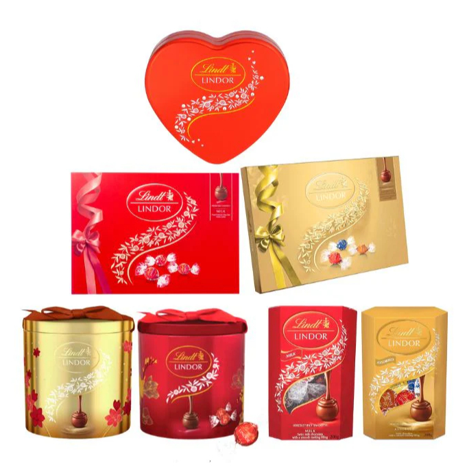 Lindt Lindor Chocolate Mixed Milk Oval Tin Box 144G | Shopee Philippines