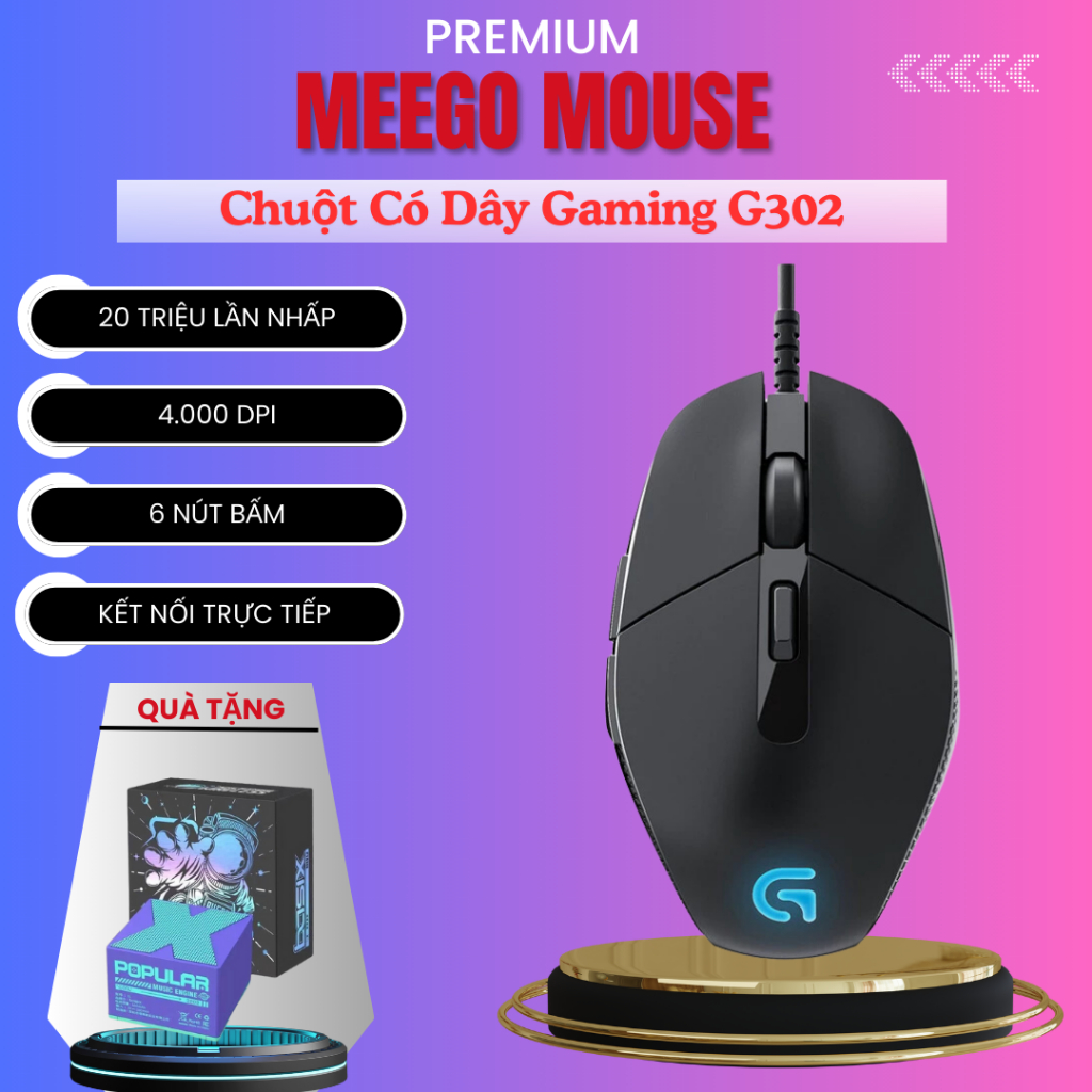 Logitech G302 RGB LED Wired Gaming Mouse - exquisite design, outstanding performance Gaming ...