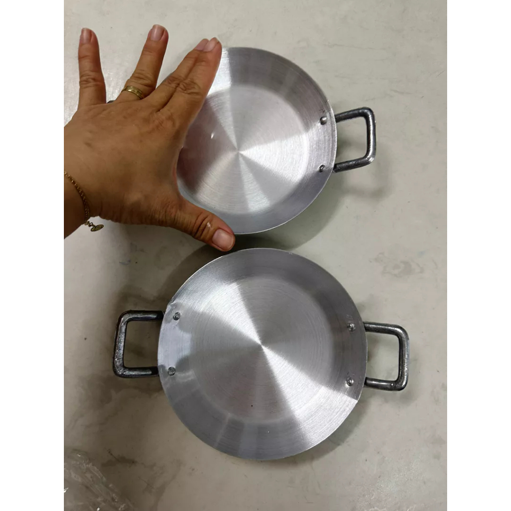 Aluminum omelet pan, flat bottom bread pan for frying eggs, frying food ...