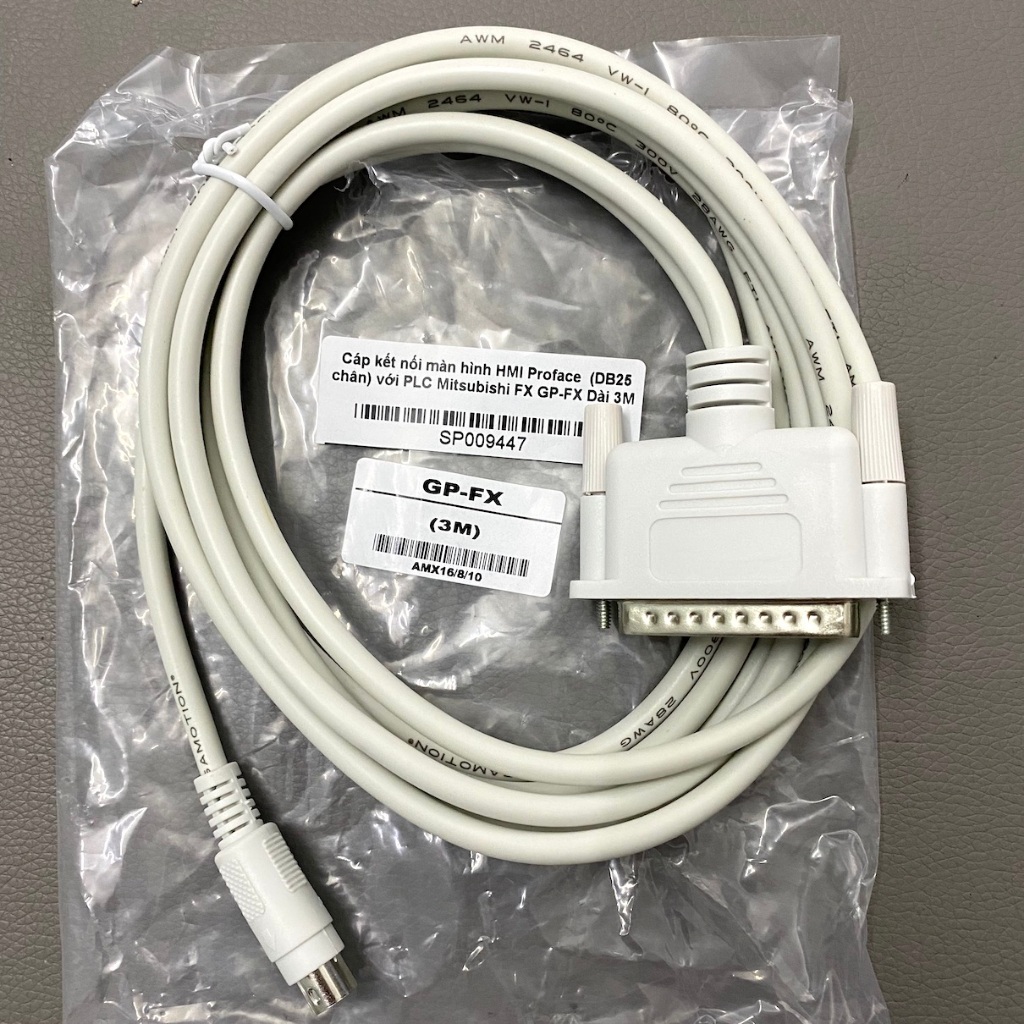 Proface HMI screen connection cable (DB25 pin) to Mitsubishi FX GP-FX PLC 3M long | Shopee ...