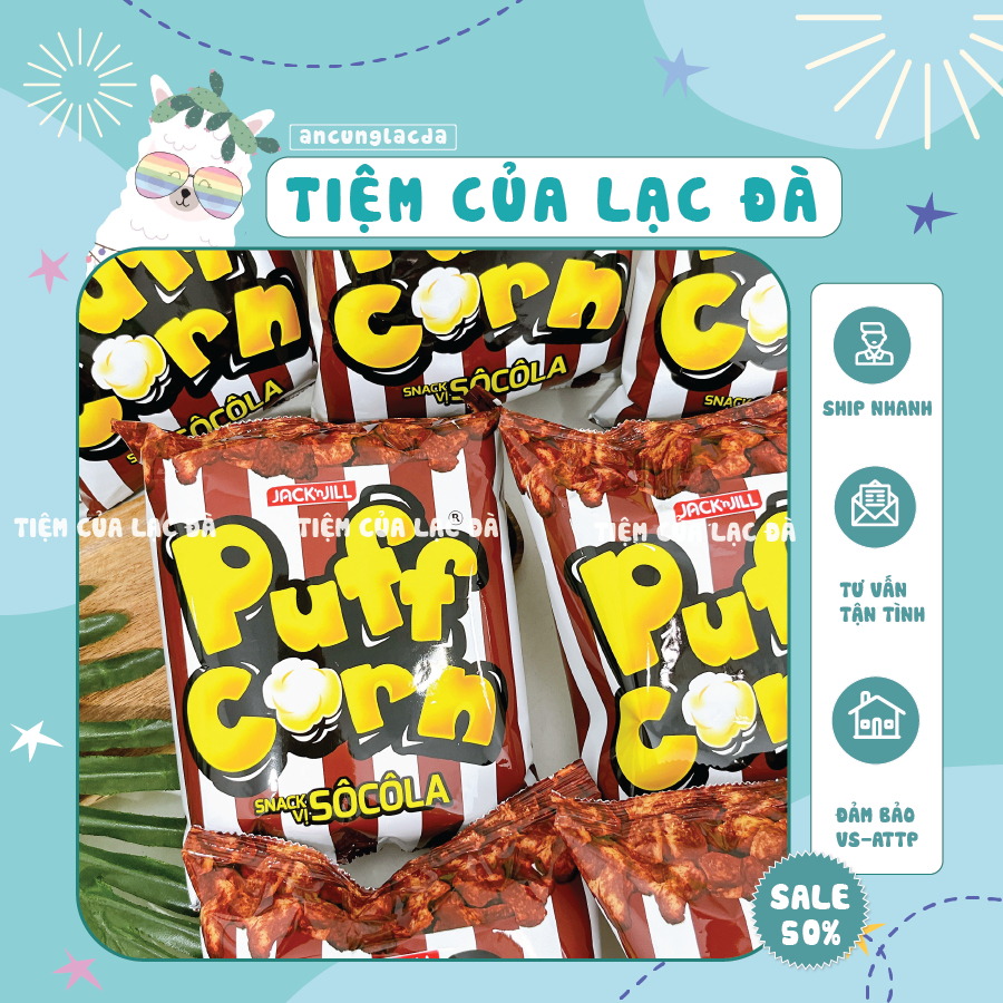 [COMBO 5 PACK] Chocolate puff corn Snack 35g pack - super crispy ...
