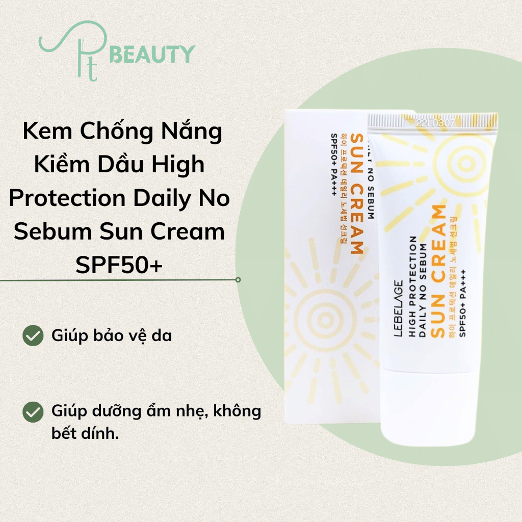 Lebelage High Protection Daily No Sebum Sun Cream | Shopee Philippines