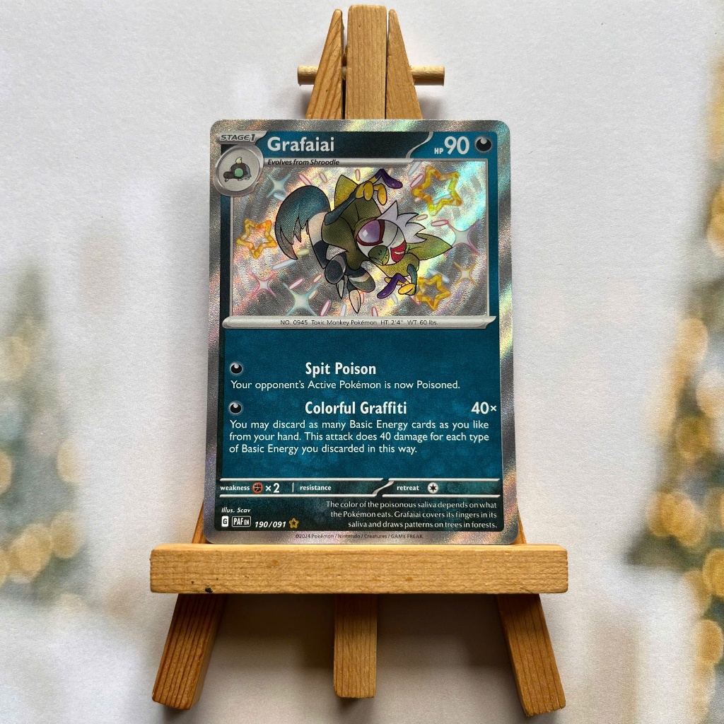 Pokemon Grafaiai 190/091 Picture Card - Genuine English Paldean Fates ...