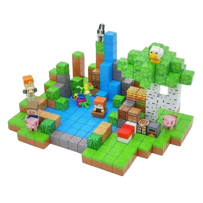 Minecraft Magnetic Building Block Assembly Model Toy | Shopee Philippines