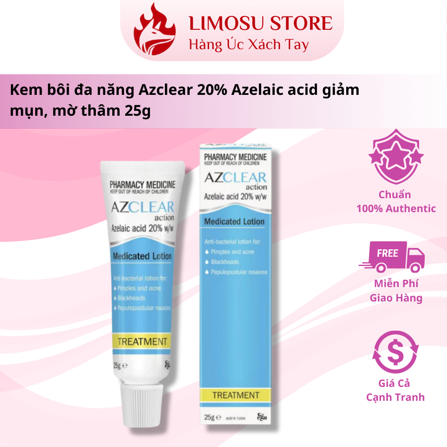 Azclear 20% Azelaic acid multi-purpose cream to reduce acne and fade ...