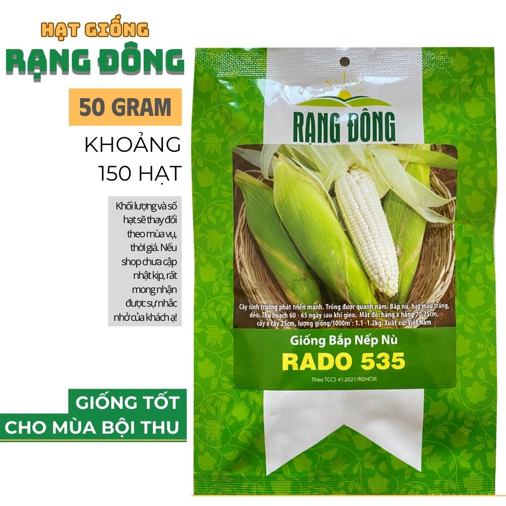 Rado 535 Sticky Rice Corn Seeds, Rang Dong Seeds brand, 50g bag ~ 150 ...