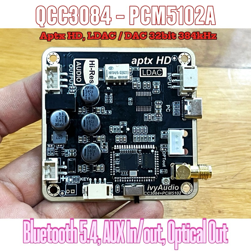 [SUPER Product] Bluetooth QCC3084 + DAC PCM5102A, AptxHD LDAC APTX adaptive, DAC 32Bit 384Khz ...