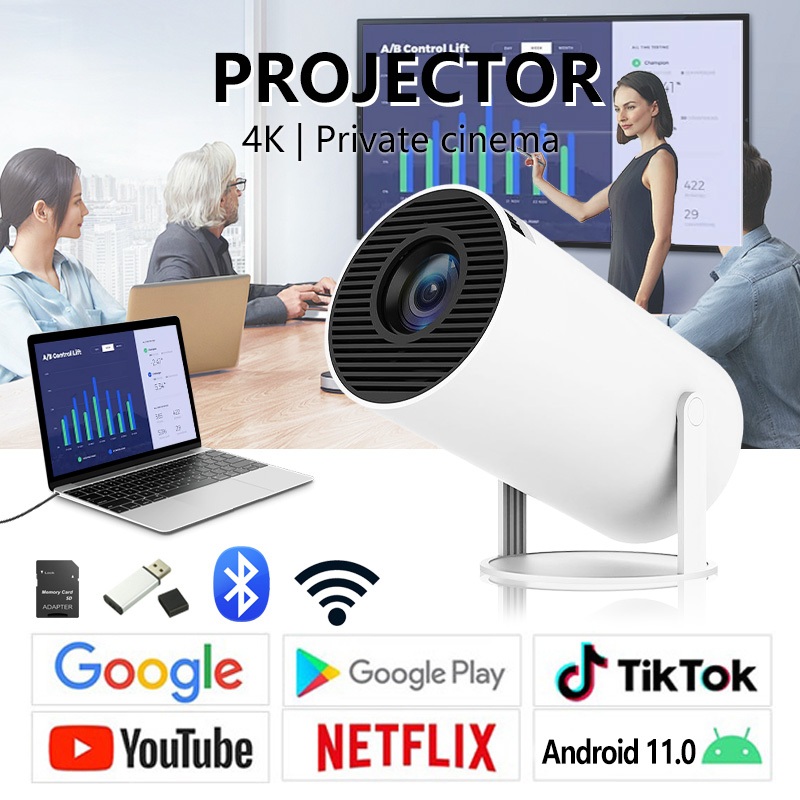 Hy300 Pro mini Projector full HD Android 11.0 Projector Bluetooth ...