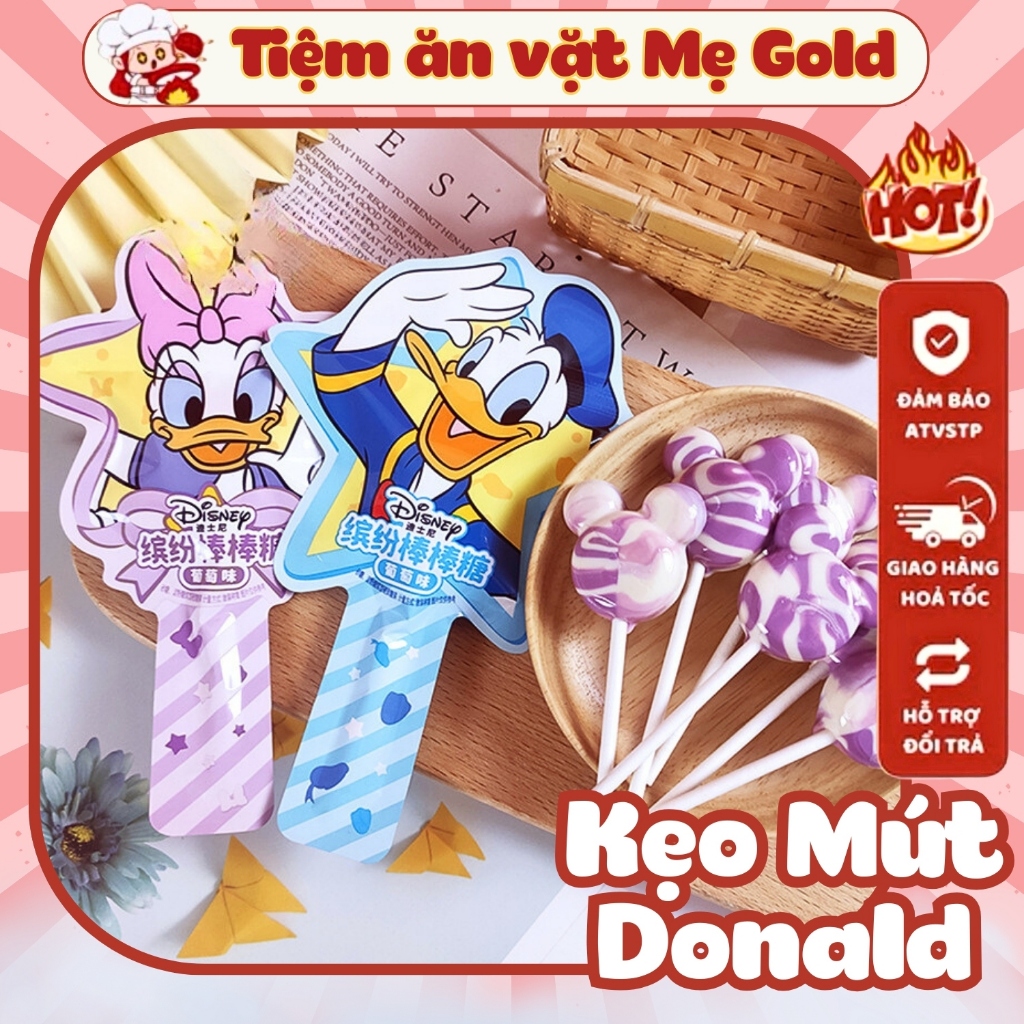 Donald Duck/Daisy Grape Flavored Lollipops, Disney Cartoon Character ...