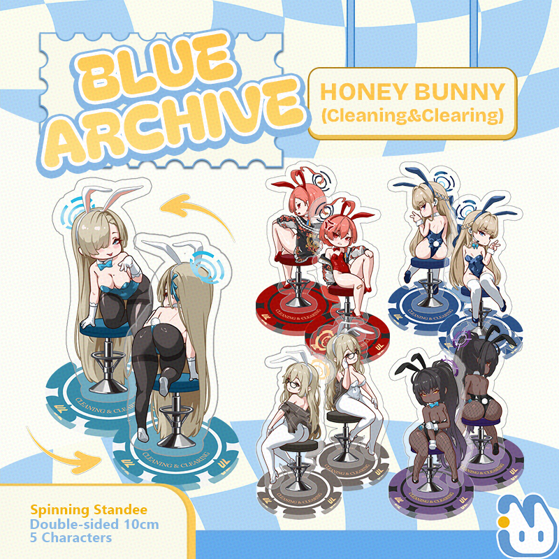 Blue ARCHIVE double-sided spinning standee "HONEY BUNNY" | Shopee ...
