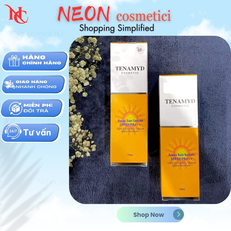 [GENUINE] Tenamyd Sunscreen SPF 50/PA+++ Aqua Sun Serum SPF50 | Shopee ...