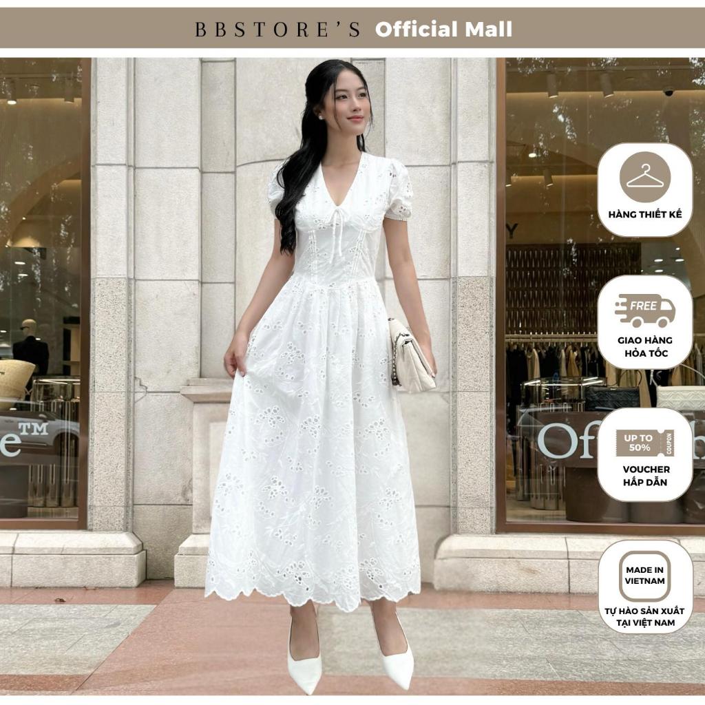 Bbstore's High Quality Floral Embroidered Cotton Short Sleeve V-Neck ...