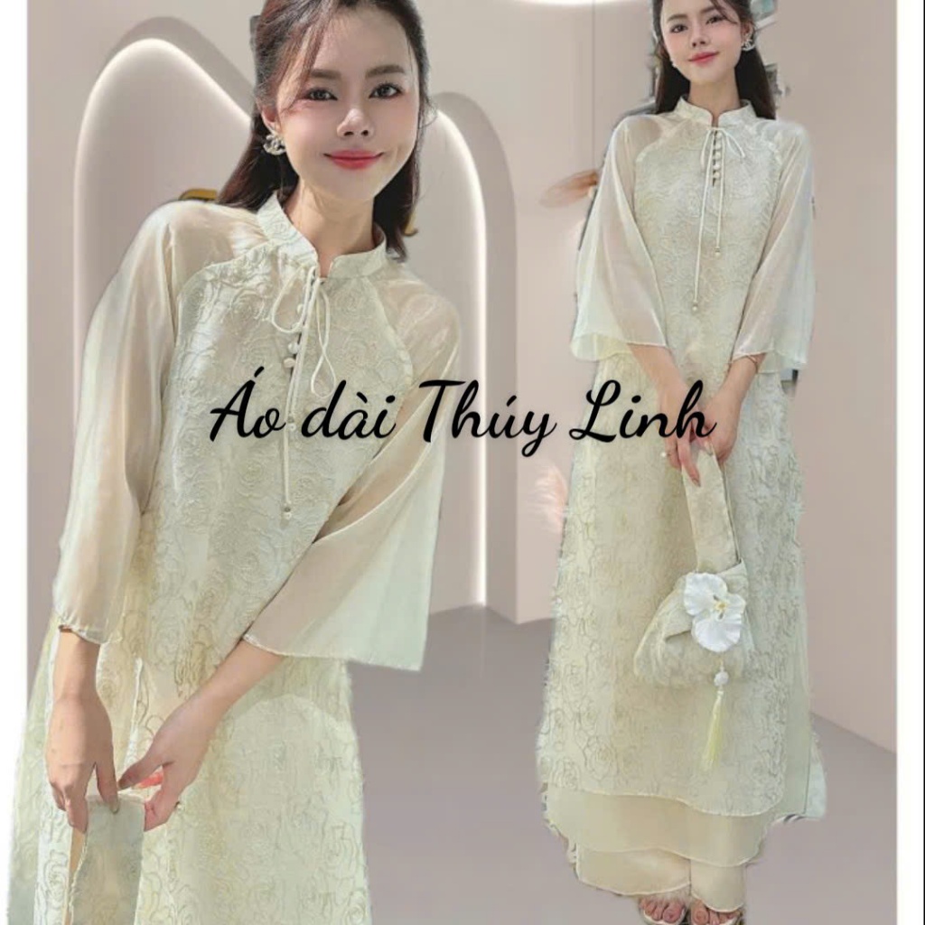 Innovative 4-panel ao dai model - Thuy Linh ao dai | Shopee Philippines