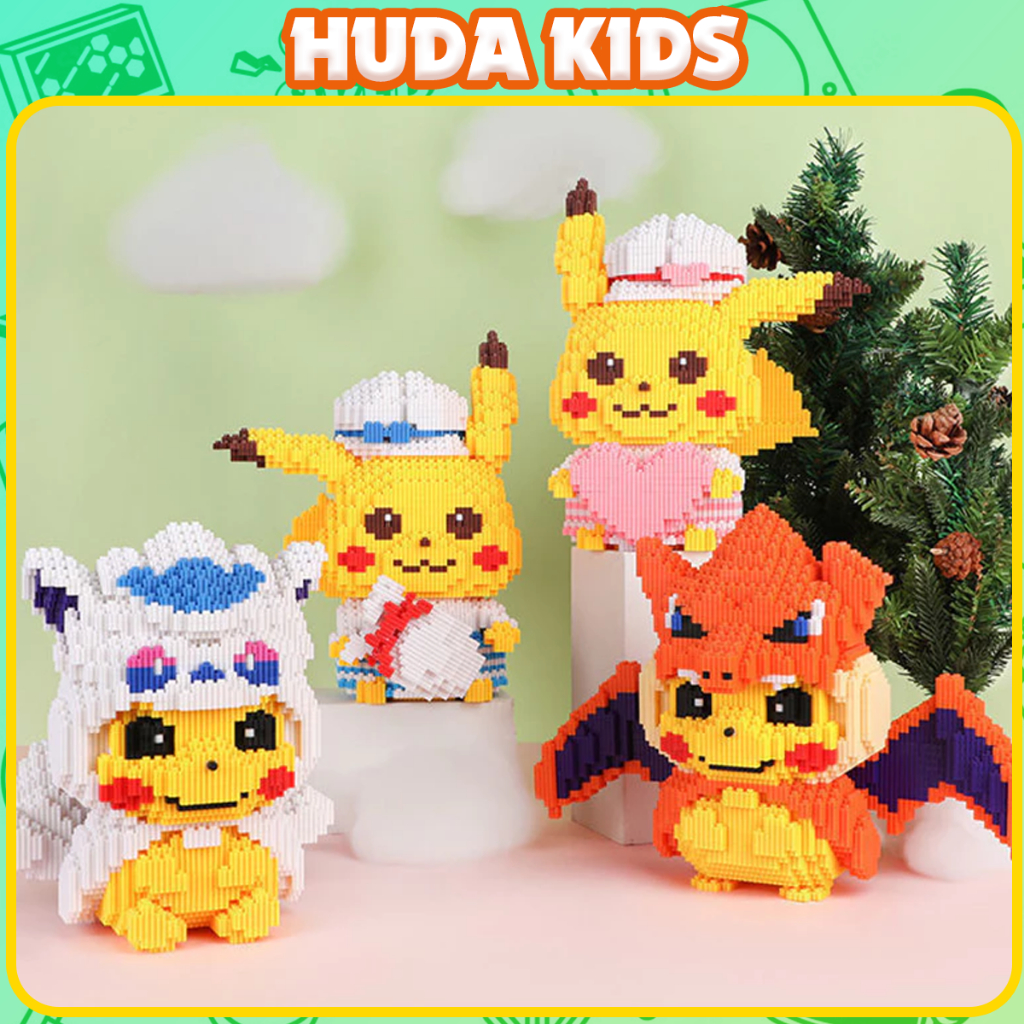 Pokemon Pikachu toy assembled large size Pikachu Cosplay model large ...