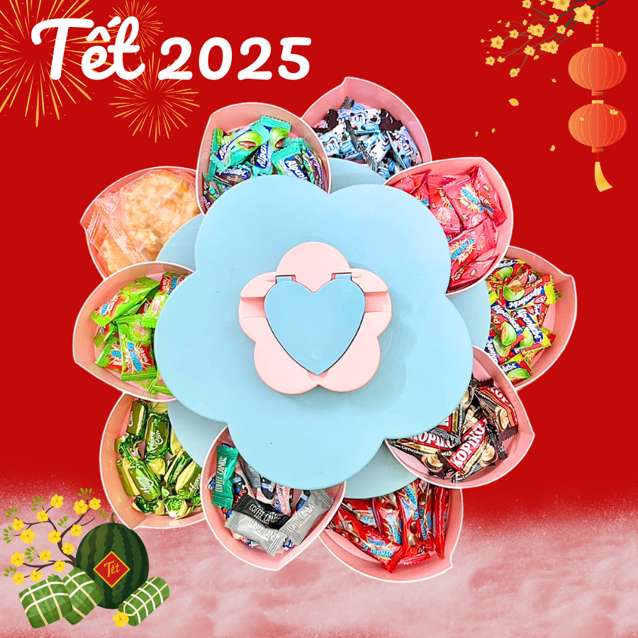 Jam Tray, Jam Cake box CNY 360 Degree Rotating Song Anh 2 Tiers 10 High ...