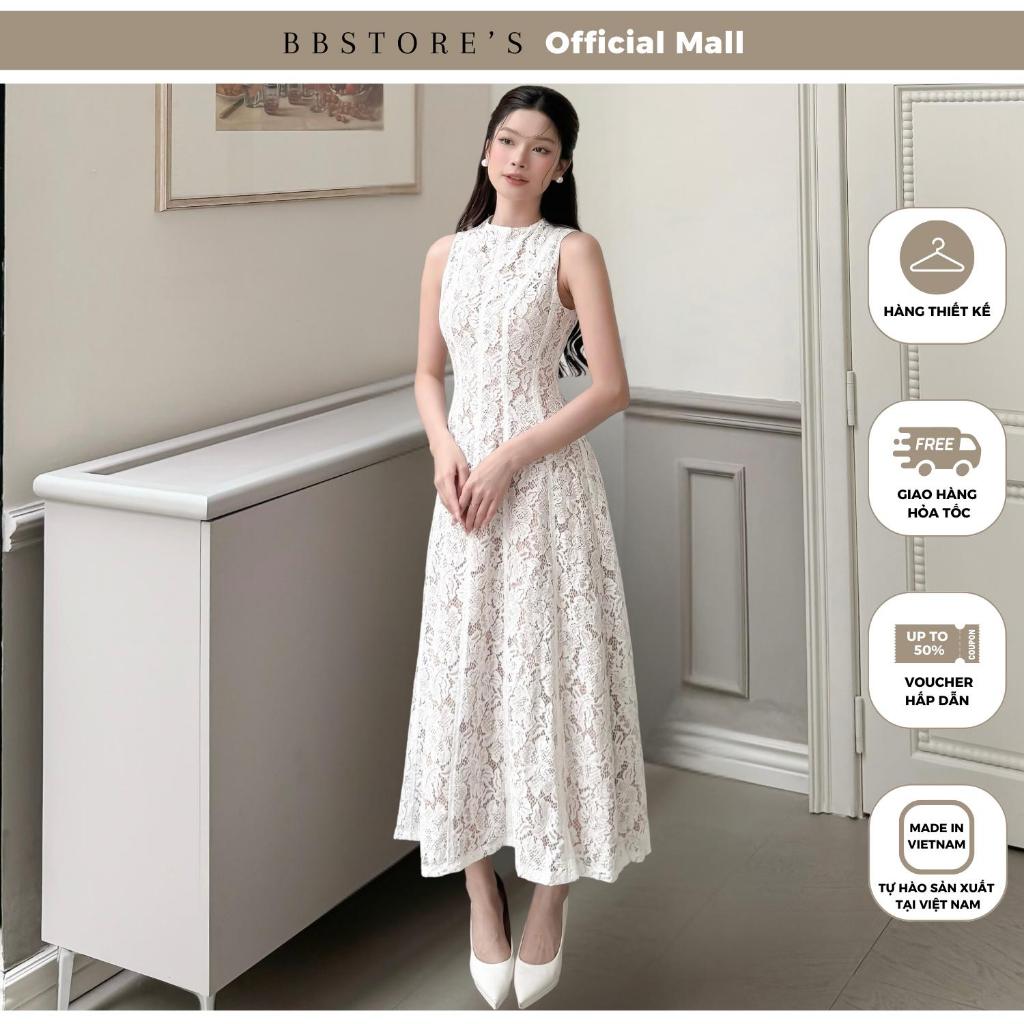 BBSTORE’S Feminine and Elegant Round Neck Long Flared Party Dress ...