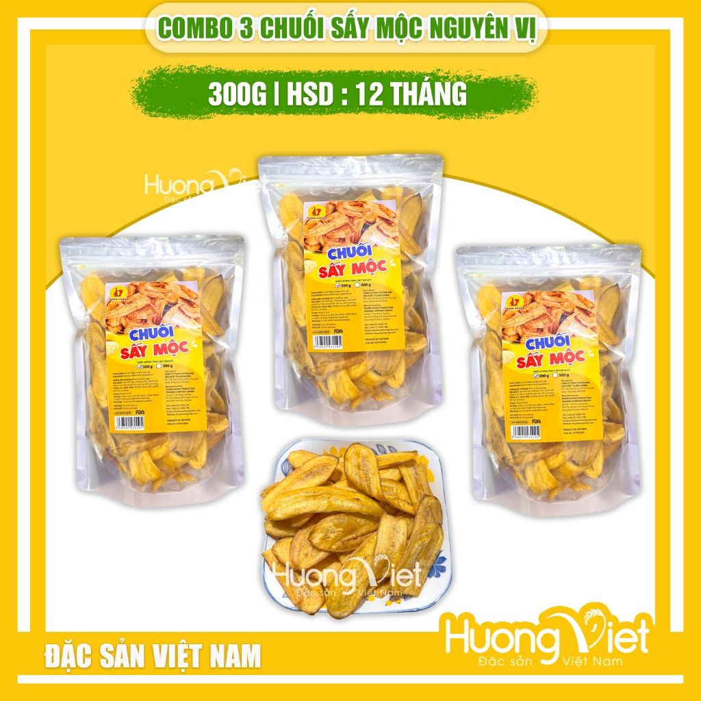 Combo of 3 crispy dried bananas without sugar, Dong Nai dried banana ...