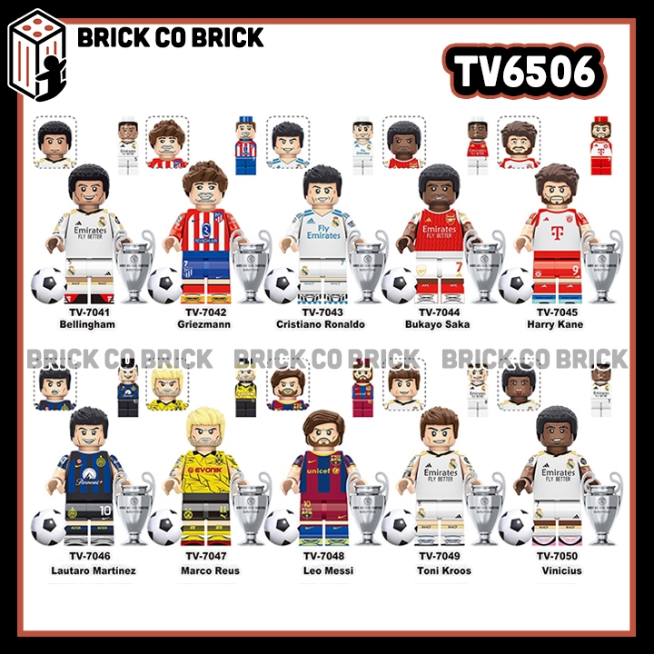 Famous Football Player Figures Bellingham Ronaldo Sake Kane Assembly ...