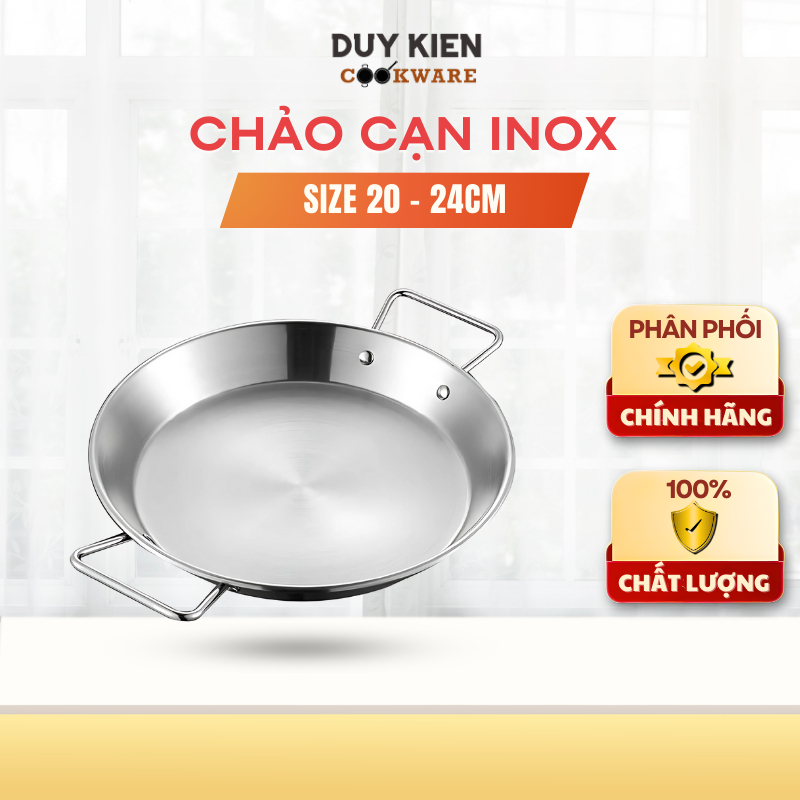Shallow Stainless Steel Pan for Serving Dishes at the Table, Luxurious ...