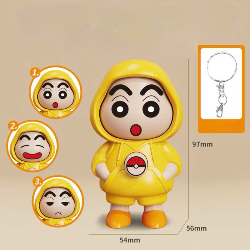 Face-changing keychains with labubu, kuromi, capybara, melody, shin ...