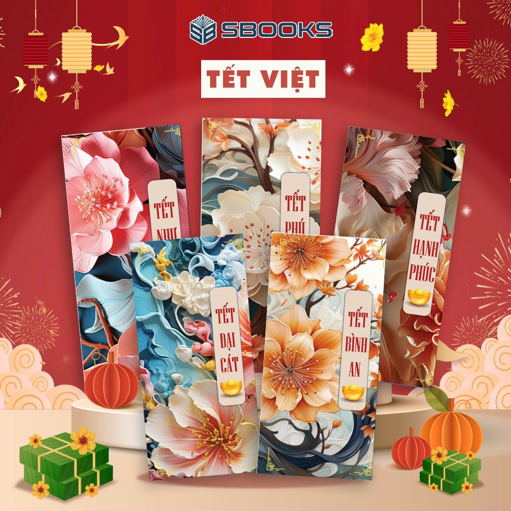 Combo of 5 Red Envelopes CNY 2025 Peony Pattern Super Thick C150 Hard ...