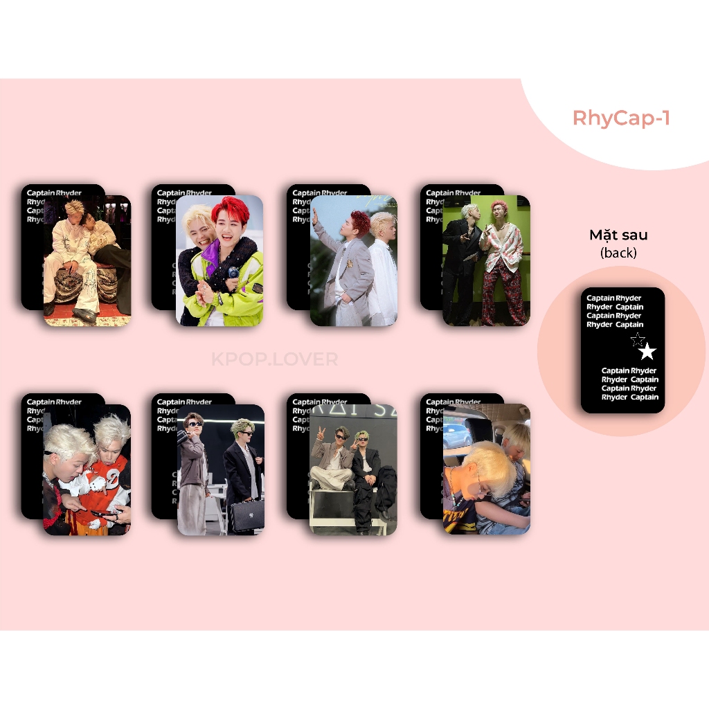 Set OF 8 CORNERED CARD RhyCap (Rhyder x Captain) | Shopee Philippines
