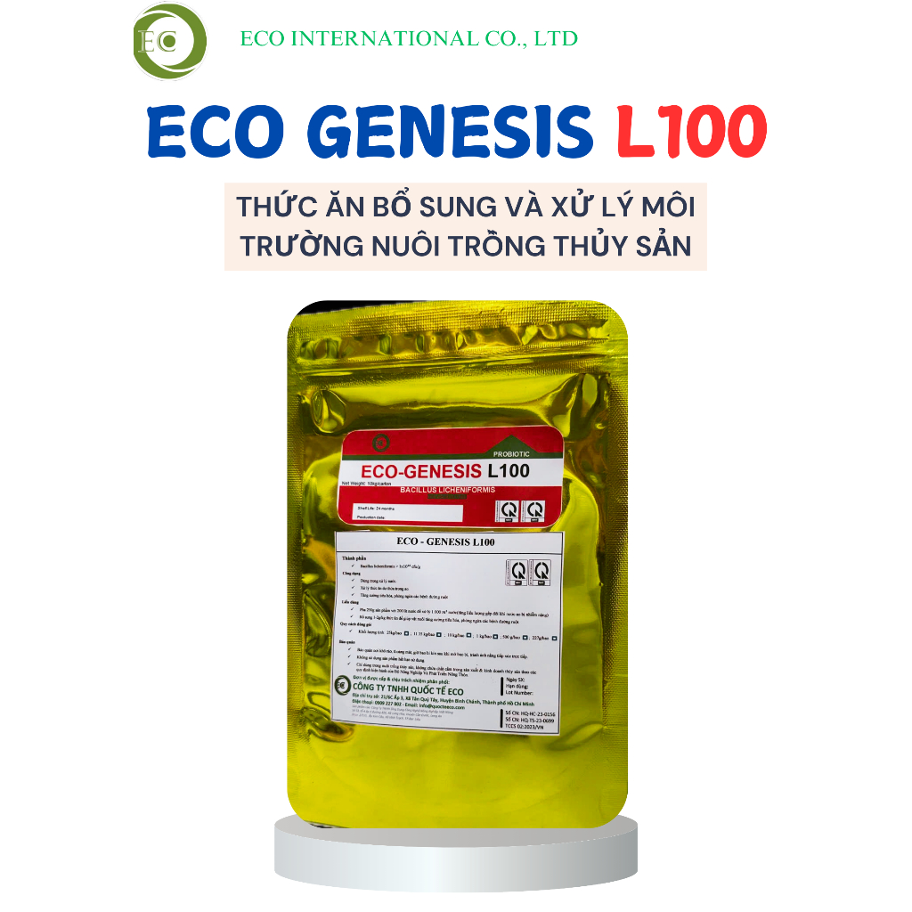 Eco GENESIS L100, food supplement and treatment of seafood environment ...