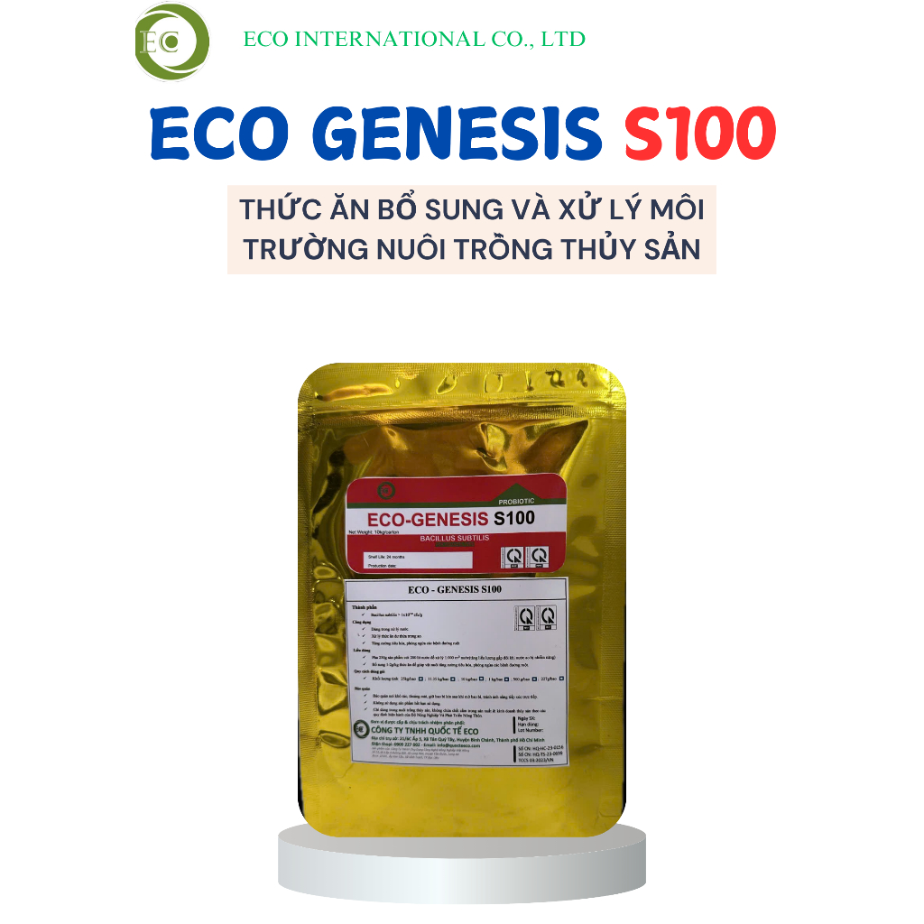 Eco GENESIS S100, food supplement and treatment of seafood environment ...