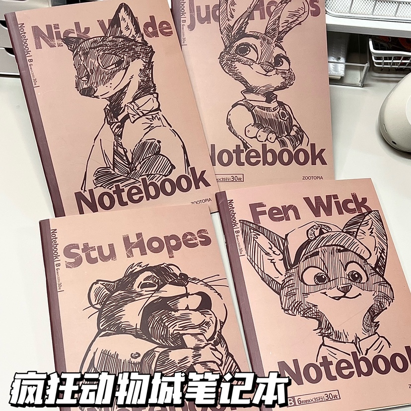 Zootopia notebook, Judy Nick line diary, animal cover notebook | Shopee ...