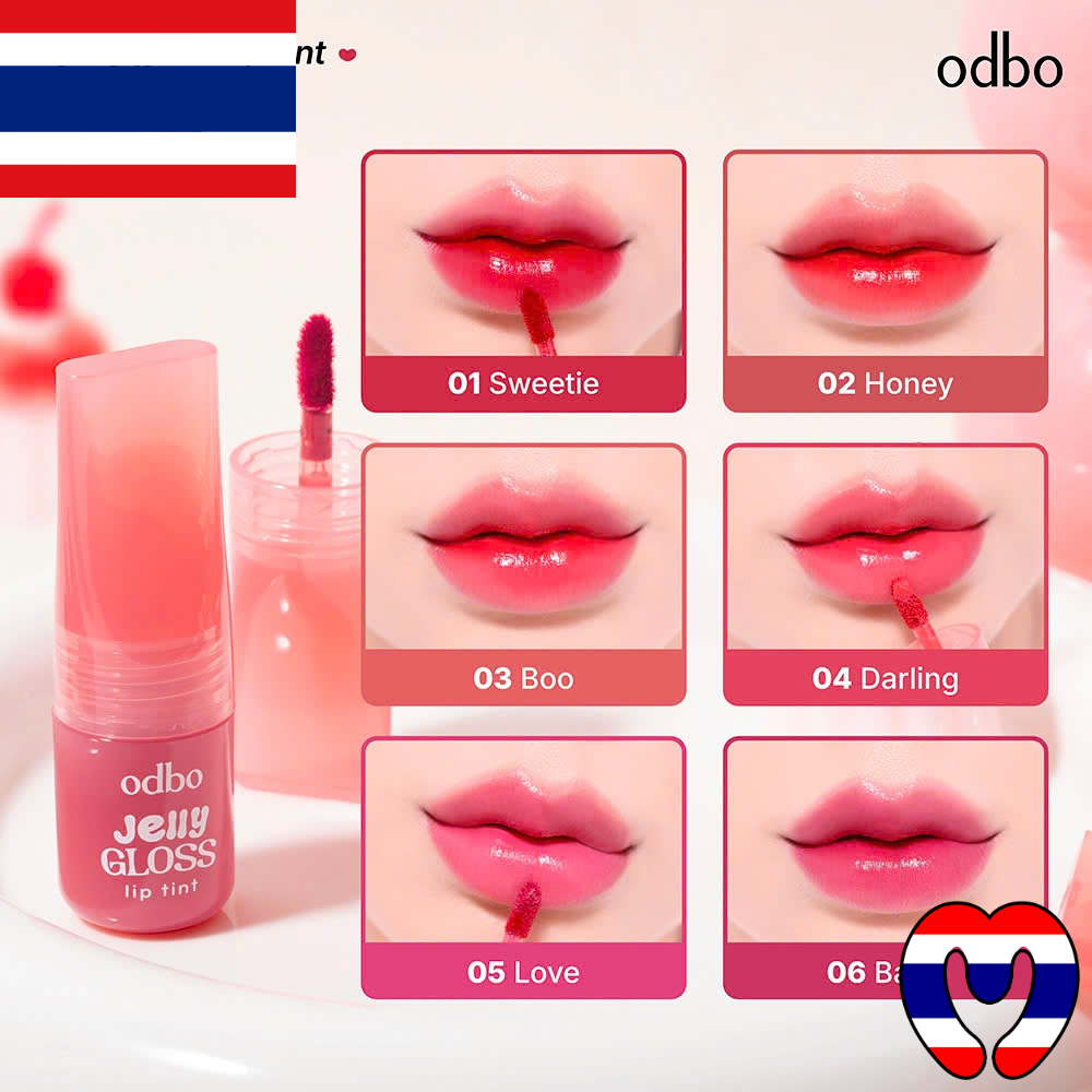 Odbo Jelly Gloss Lip Tint super matte, non-drying lips 3 grams - Thailand | Shopee Philippines