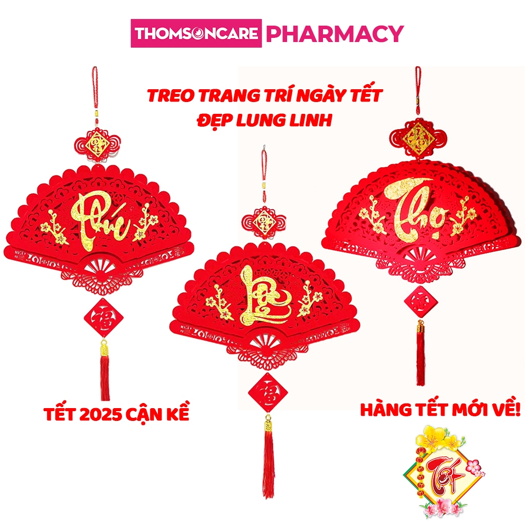 Decorative Set CNY 2025 - Set of 3 newest Phuc, Loc, Tho velvet fans ...
