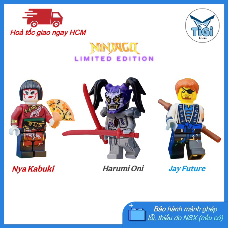 [Rare Mini] Ninjago Minifigures Jay Future - Nya Kabuki - Harumi Oni ...