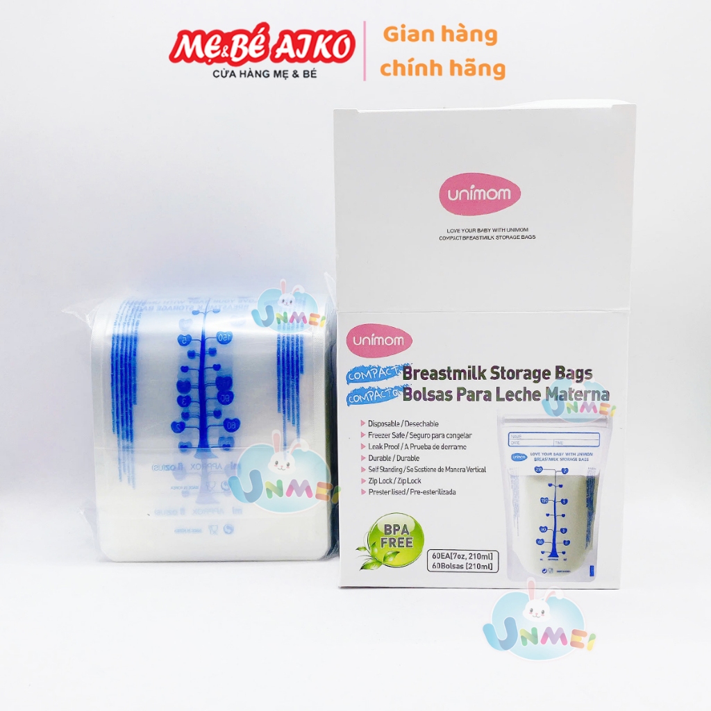Unimom Compact BPA-free breast milk storage bag (breast milk storage ...