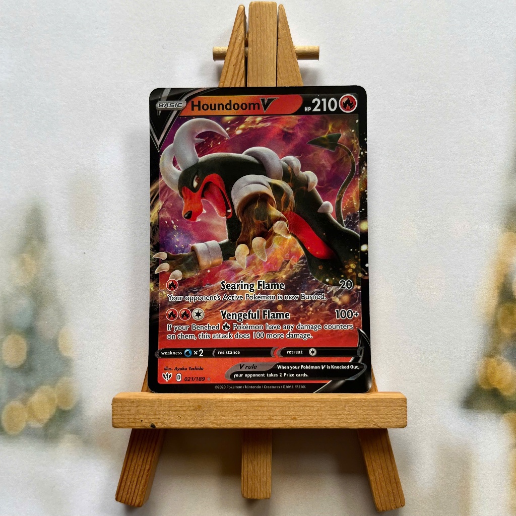 Pokemon Houndoom V 021/189 Picture Card - Genuine English Darkness ...