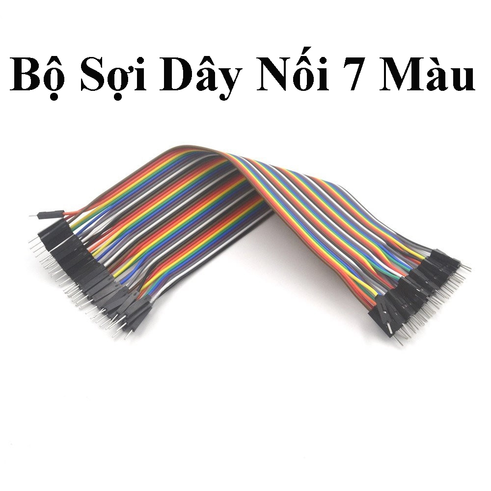 Set of 40 7-Color Connecting Wires, 3 Head Types Connecting Wires: Male ...