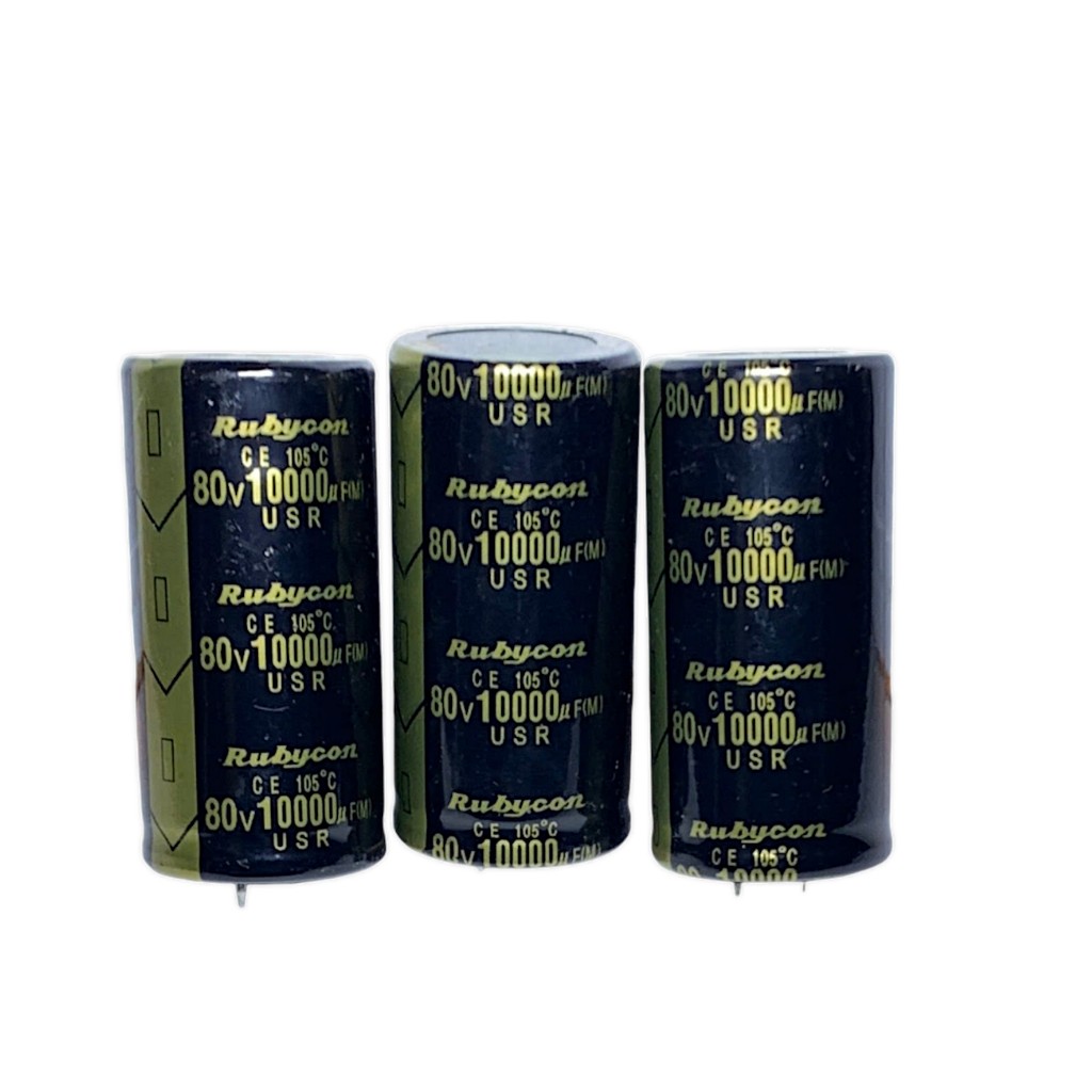 Capacitor, Amplifier Power Filter Capacitor 10000uF 80v size 35mm x ...