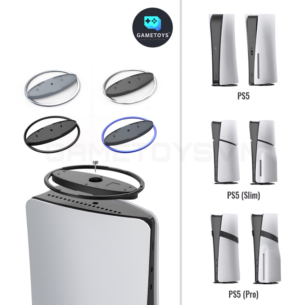 Metal rim stand (JYS) for Sony PS5 Standard / PS5 Slim / PS5 Pro Disc ...