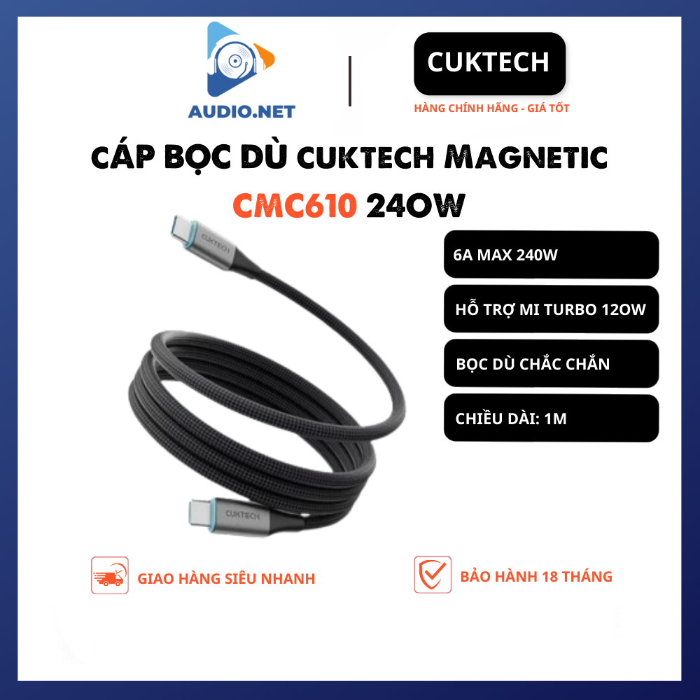 Cuktech Magnetic CMC610 C to C 240W Mi Turbro Umbrella Cable - | Shopee Philippines