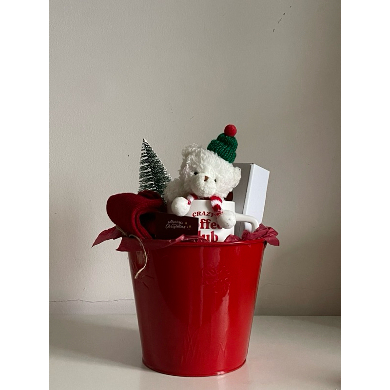 Red bucket - Christmas gift bucket - the butter bucket | Shopee Philippines