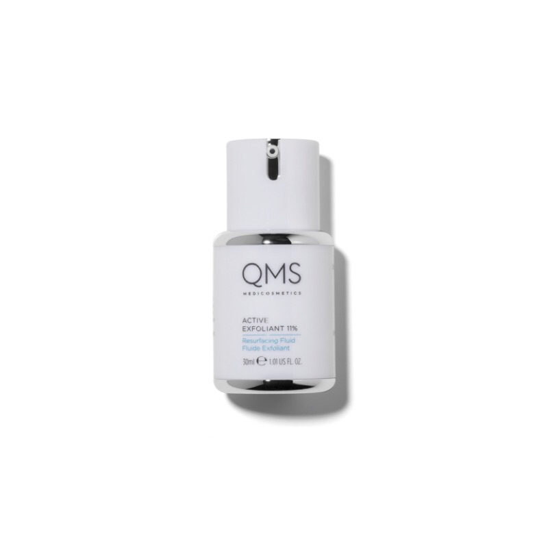 Exfoliating solution with 10% AHA QMS Active Exfoliant 11% Fluid ...