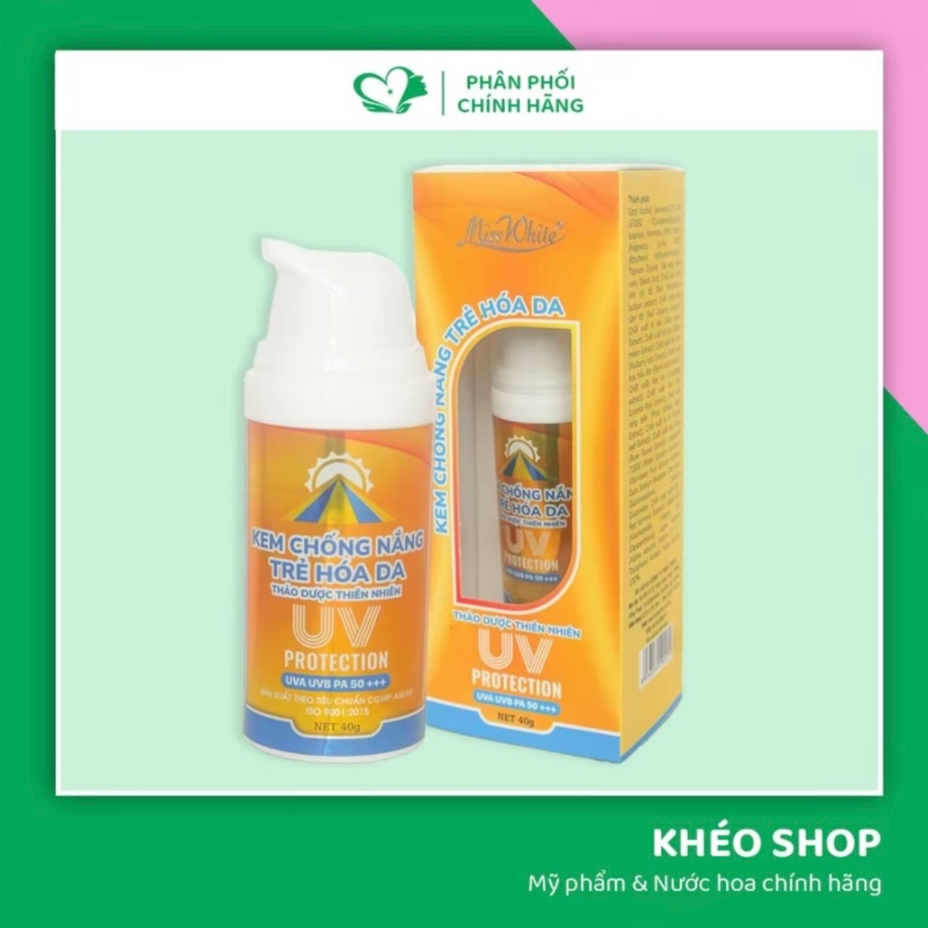 Miss WHITE UV Protection UVA UVB Skin Rejuvenation Sunscreen SPF 50 PA ...