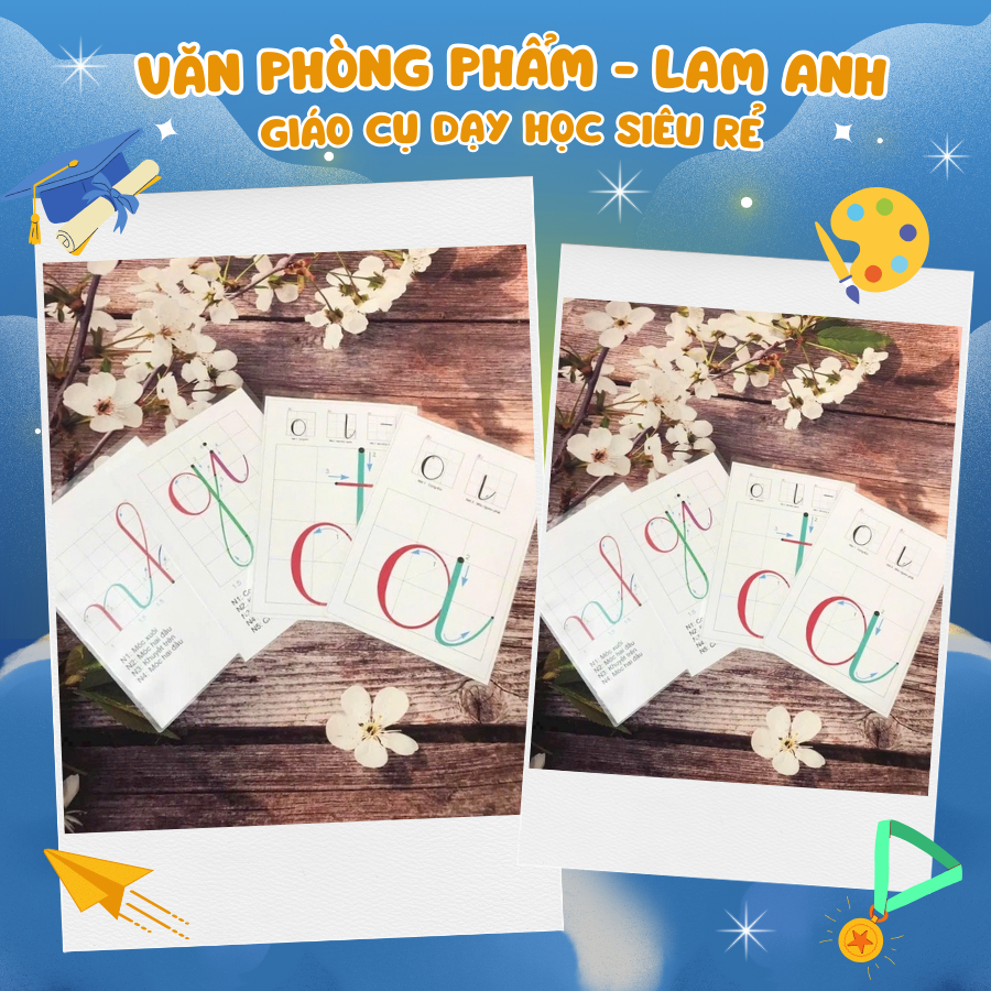 Set of 40 Alphabet Cards, Vietnamese Digraphs, A4 Size, Thick Plastic ...