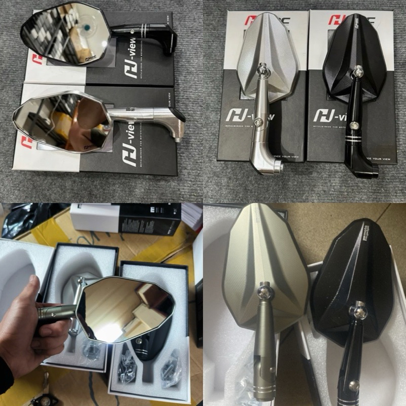 Rearview Mirror H2C Model V2 Full High Quality Genuine Aluminum White ...