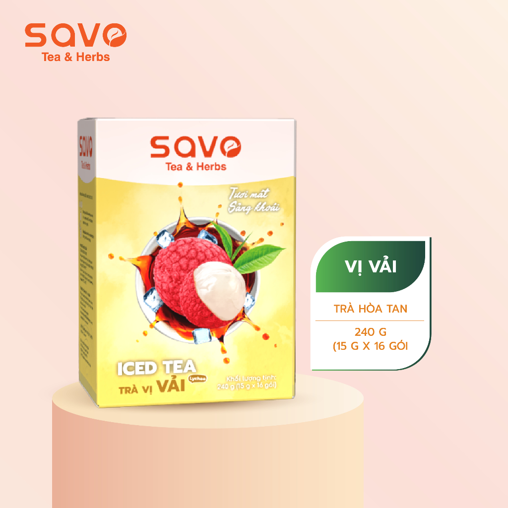 Savo Instant Lychee Tea (Box of 16 packs x 15 grams) | Shopee Philippines