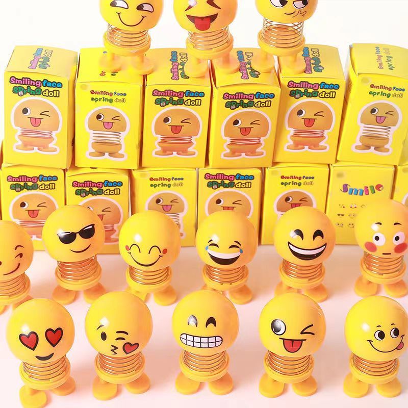 Spring pendulum symbol decompression fun car decorations blind box toys ...